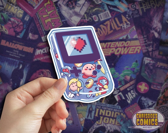 Retro Video Game Gamer Handheld 8 Bit Vinyl Sticker Laptop - Etsy