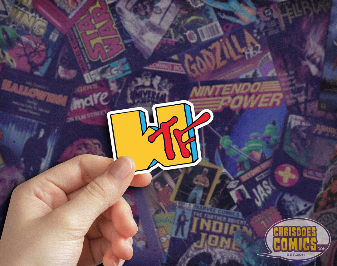 WTF Music Television Sticker: 80s 90s Retro Logo - Etsy