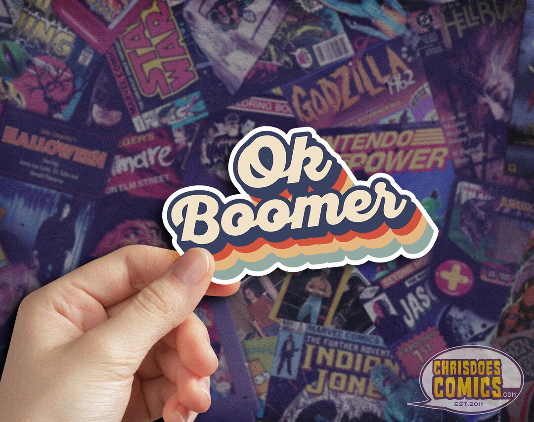 Ok Boomer Meme Vinyl Sticker - Funny Laptop Decal - Etsy