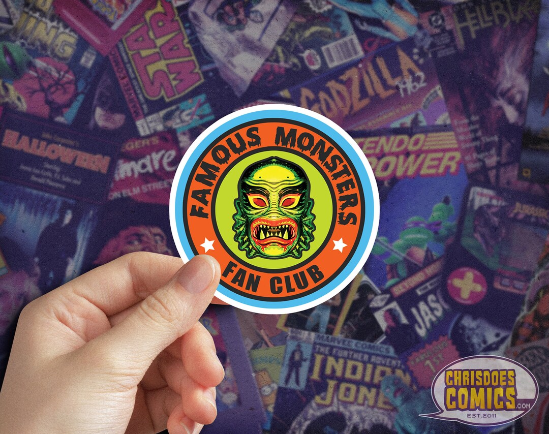 Famous Monsters Fan Club Sticker: Retro Horror Badge - Etsy