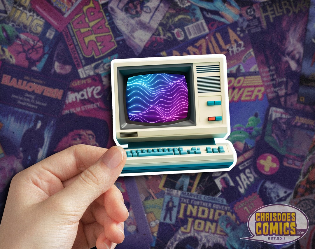 Computer Outrun Synthwave Vaporwave 80s Retro Decal Arcade Vinyl ...