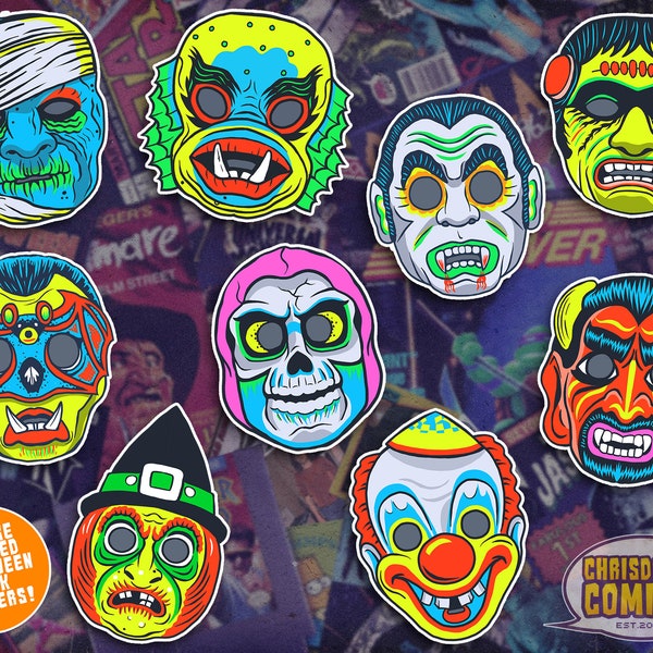 Vintage Halloween Mask - Etsy