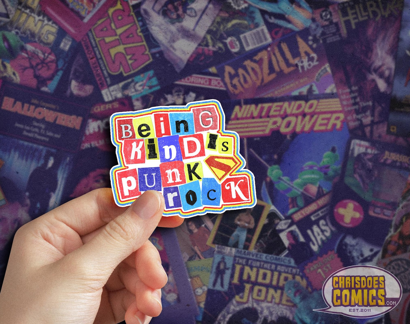 Being Kind is Punk Rock Vinyl Decal Sticker: Superhero Water Bottle ...