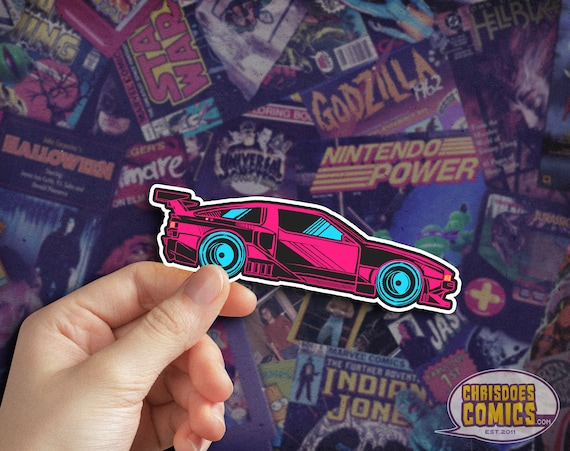 Outrun Synthwave Vaporwave Car Corvette Cyberpunk 80s Retro - Etsy
