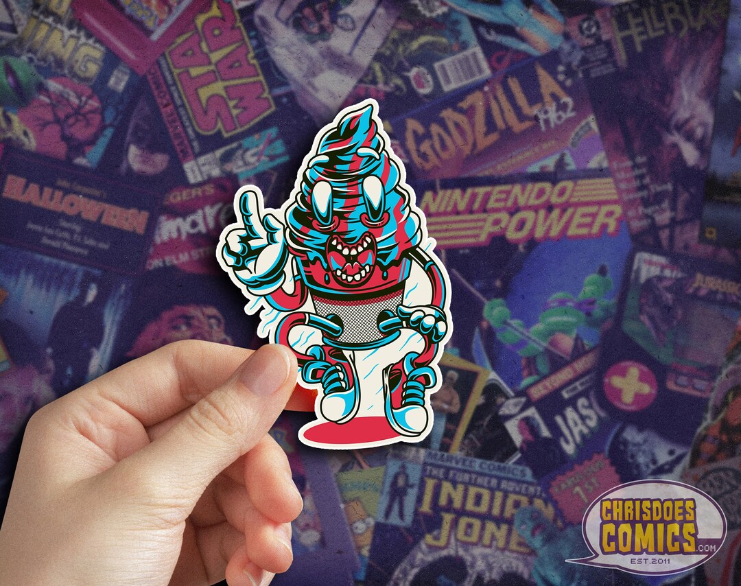 Scary Weird Ice Cream Cone Popsicle Graffiti Funny Meme Summer Candy ...