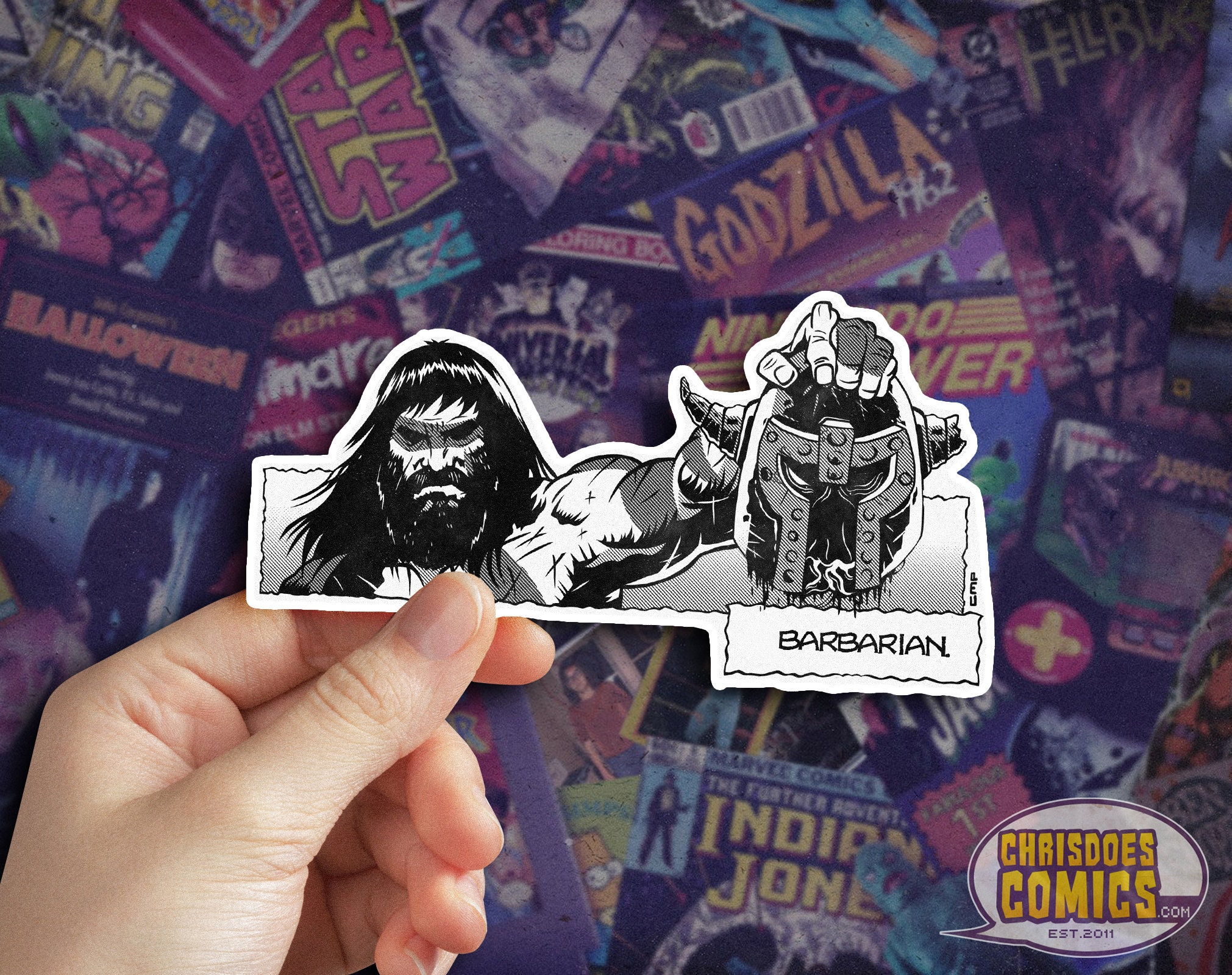 Barbarian Sticker Horror Sticker Fantasy Sticker Comic - Etsy