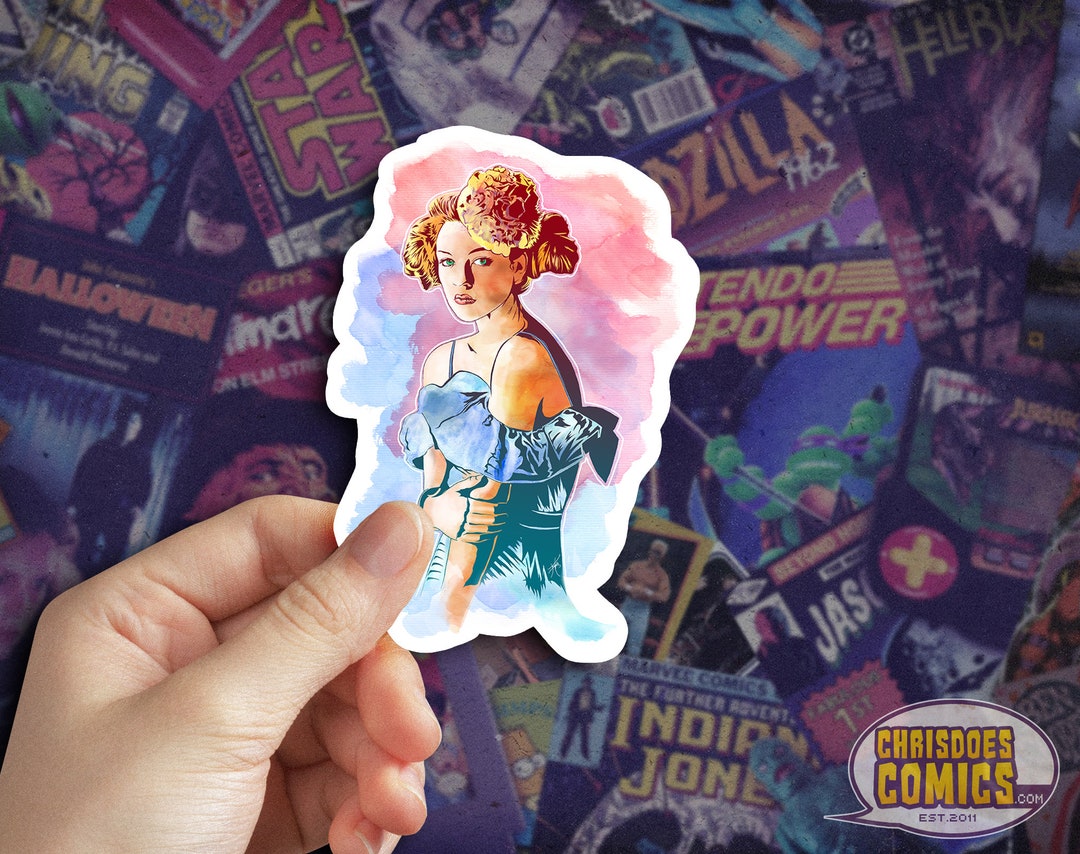 Flower Girl Sticker, Girl Sticker, Watercolor Sticker, Pretty Girl ...