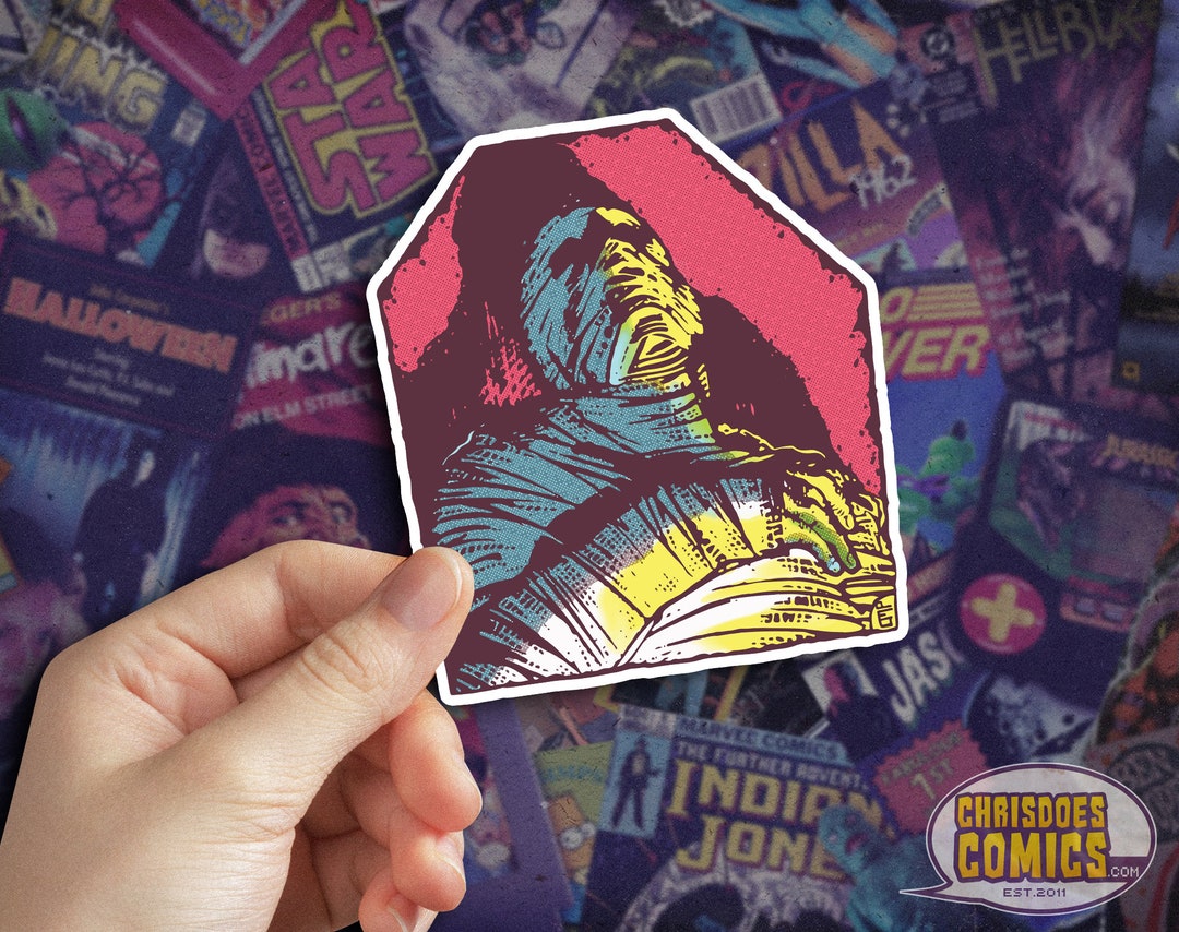 Mummy Sticker, Coffin Sticker, Retro Sticker, Vintage Sticker, Horror ...