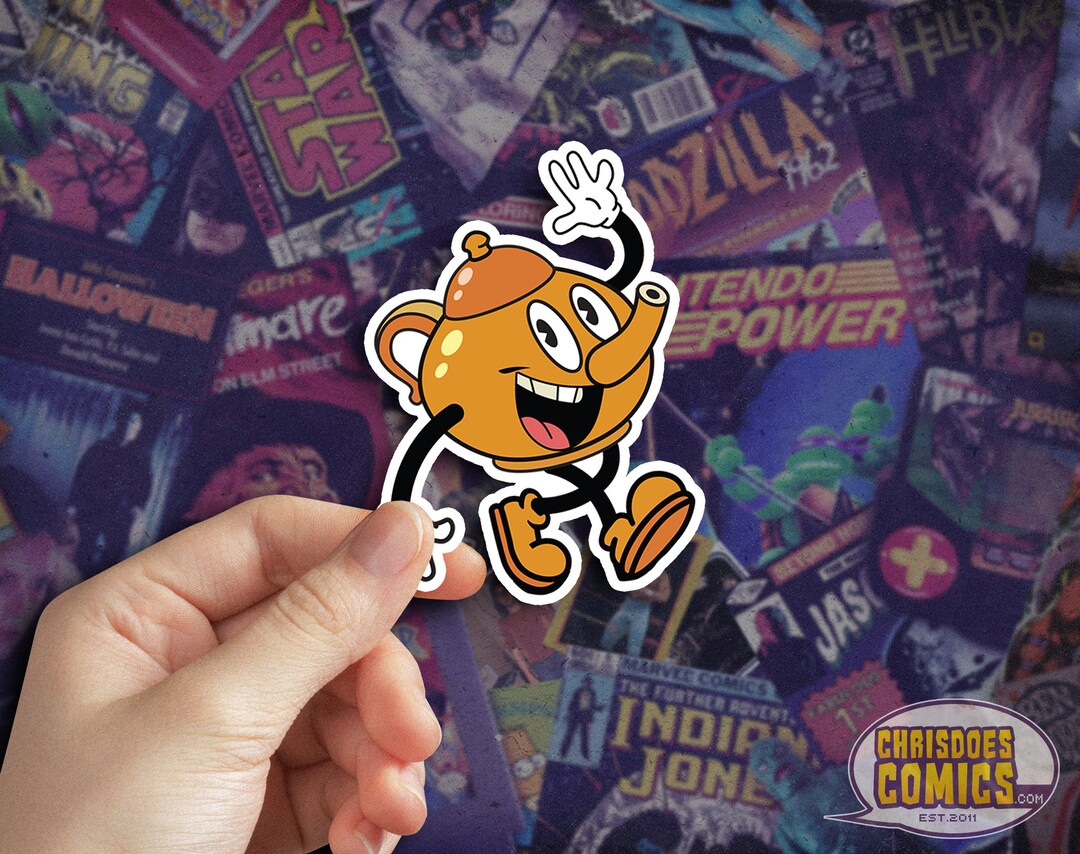 Tea Time Vinyl Decal Sticker Spill the Tea Retro Vintage Classic Teapot ...