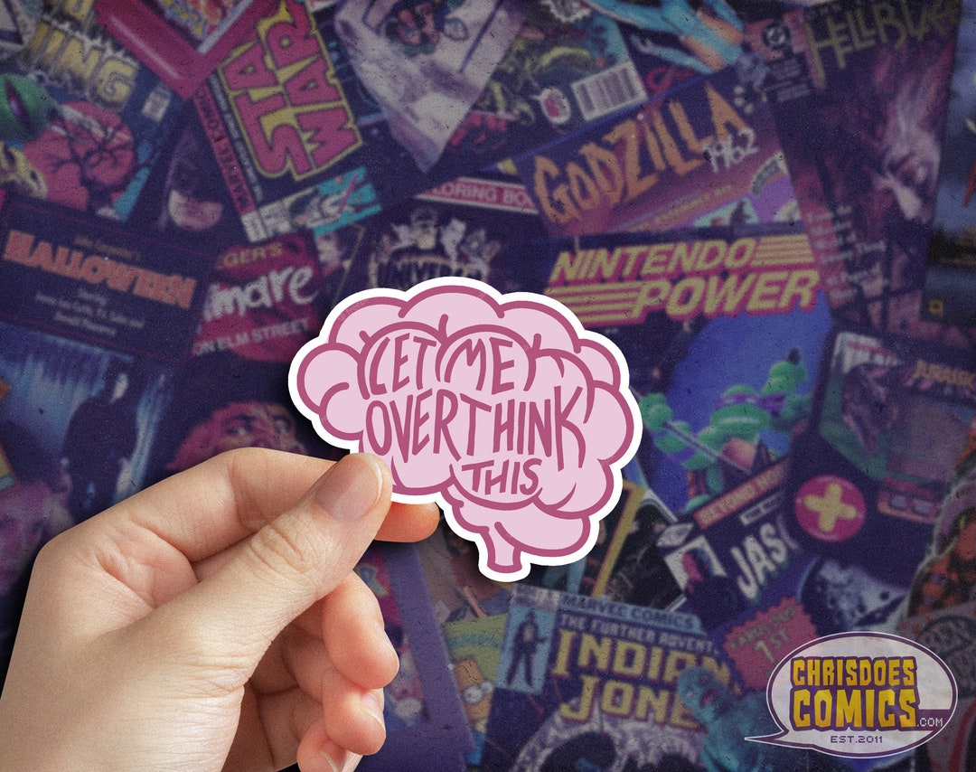 Let Me Overthink This Brain Meme Funny Humor Sticker Decal Water Bottle ...