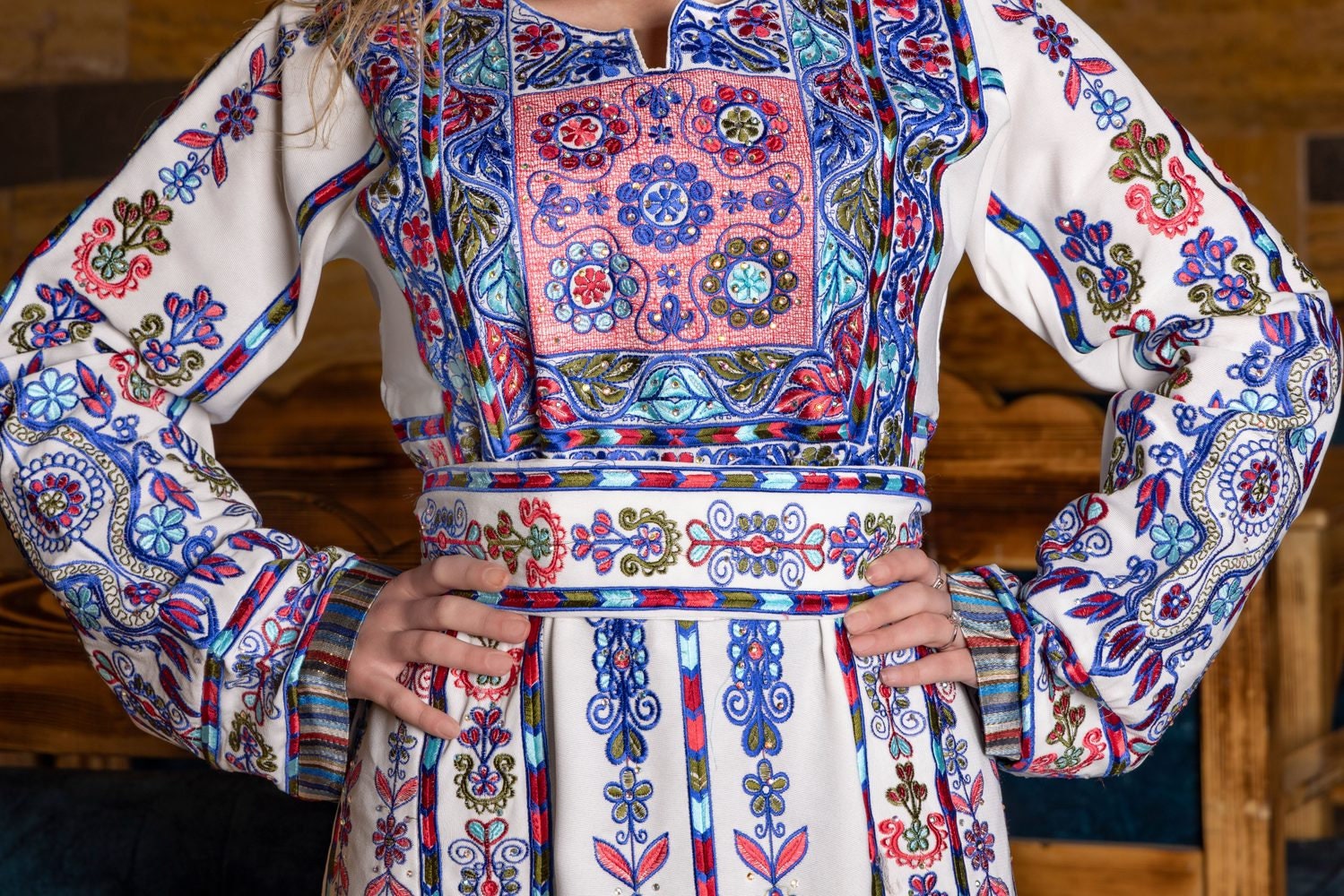 Modern Machine Made Malaka/al Malak Thobe Palestinian Thobe - Etsy