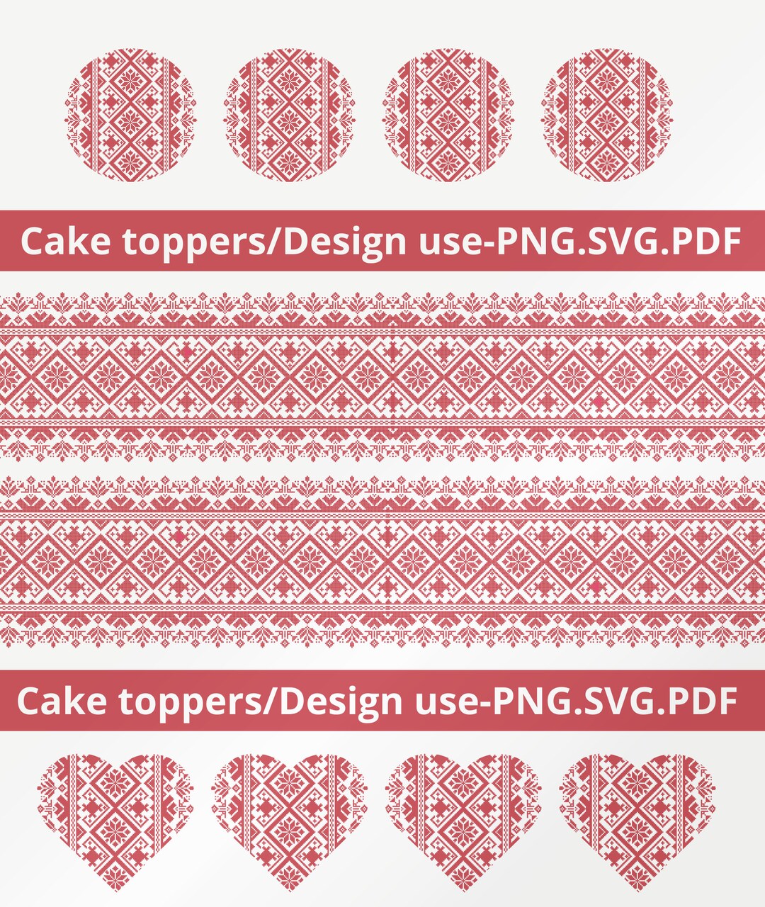 Tatreez Pdf/png/svg-cake Toppers/design Use - Etsy