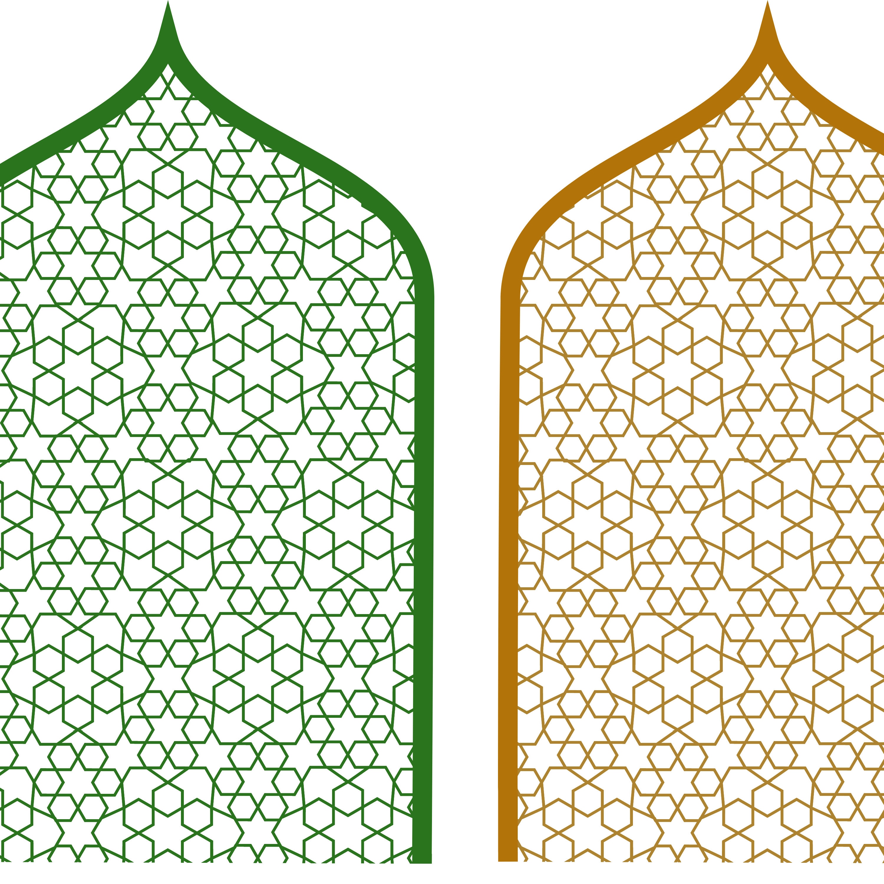 12 Islamic Frames Outline/geometrical Patterns PNG Files With a ...