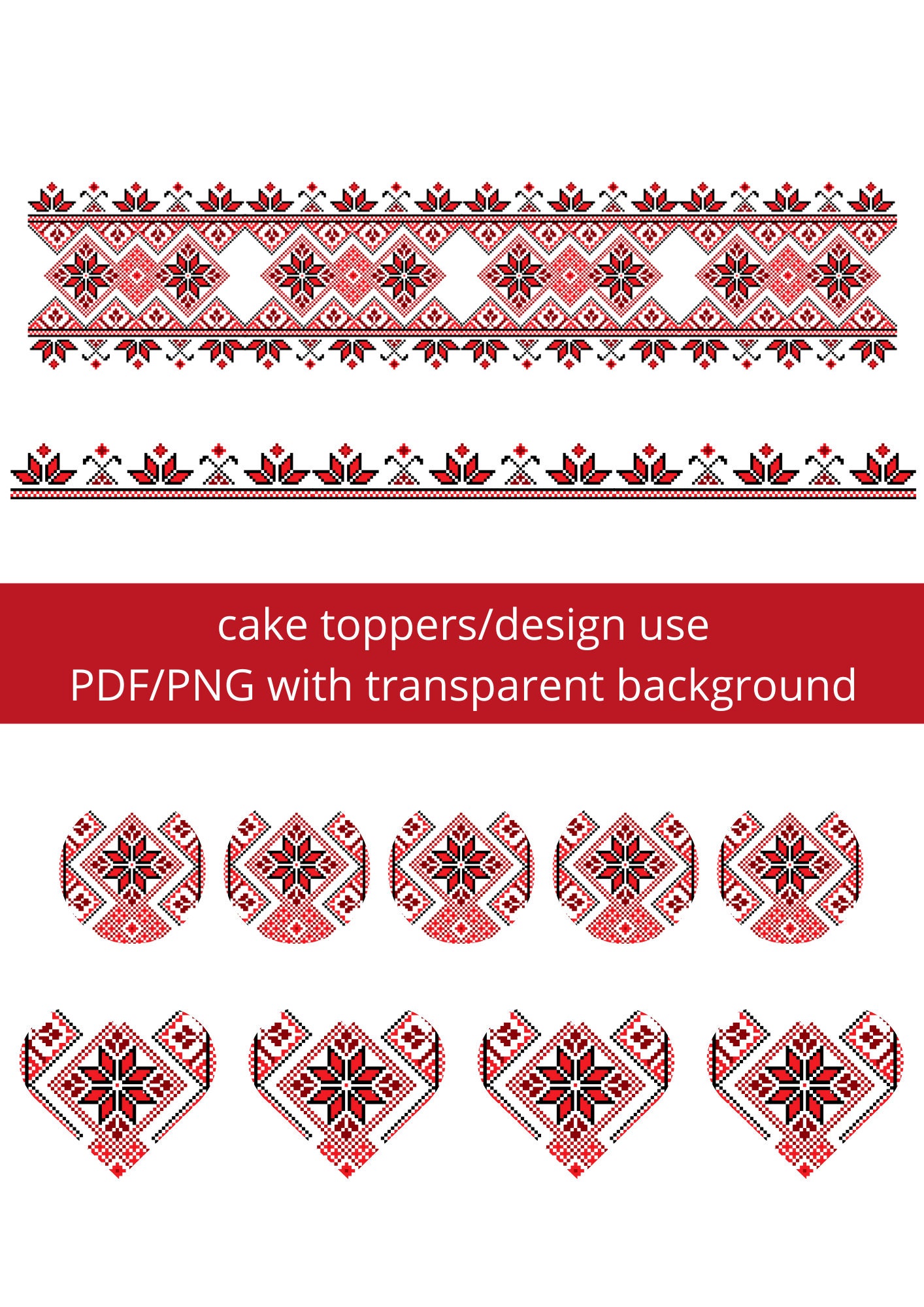 Tatreez Pdf/png-cake Toppers/design Use - Etsy