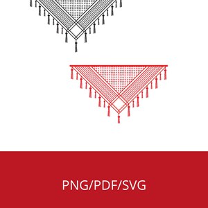 Kuffiyeh Pattern-hatta Pattern-shemagh Png/pdf-palestinian Embroidery ...