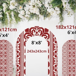 PRINTABLE Full Palestinian Henna Decoration 2 Arches Backdrops + a ...