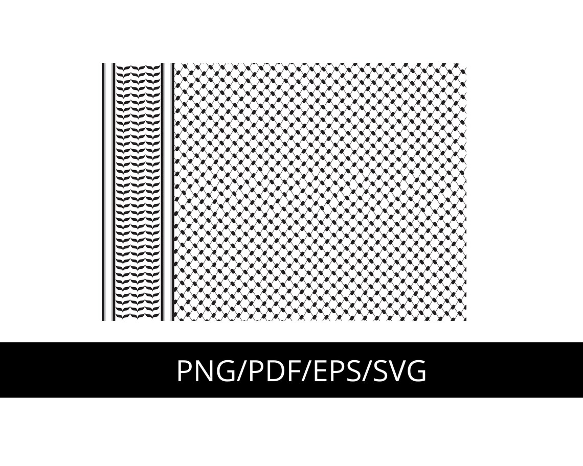 Kuffiyeh Pattern-hatta Pattern-shemagh Png/pdf-palestinian Embroidery ...