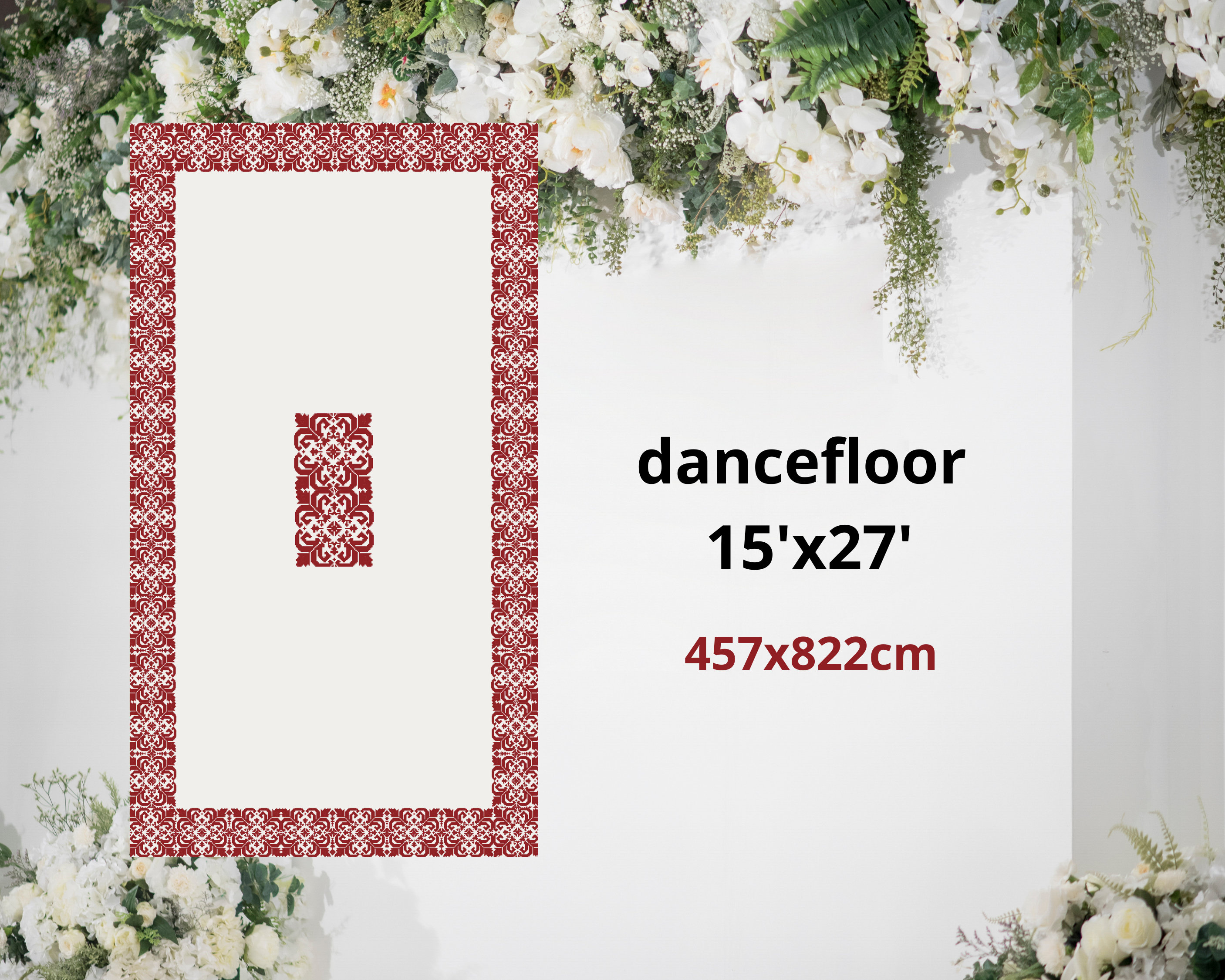 PRINTABLE Full Palestinian Henna Decoration 2 Arches Backdrops a 15x27 ...