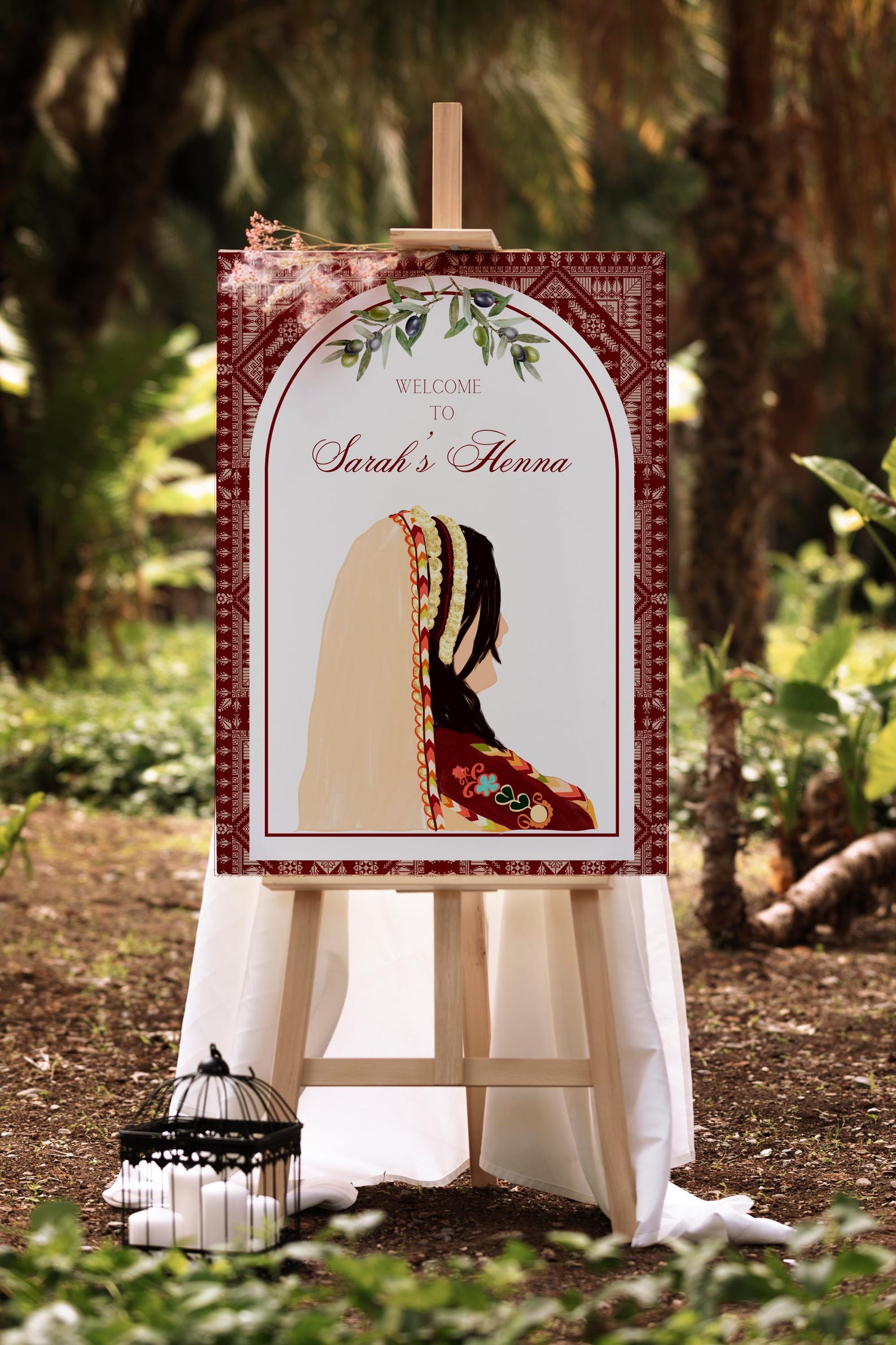 Palestinian Wedding Sign-wedding Backdrop Palestinian Henna-palestinian ...