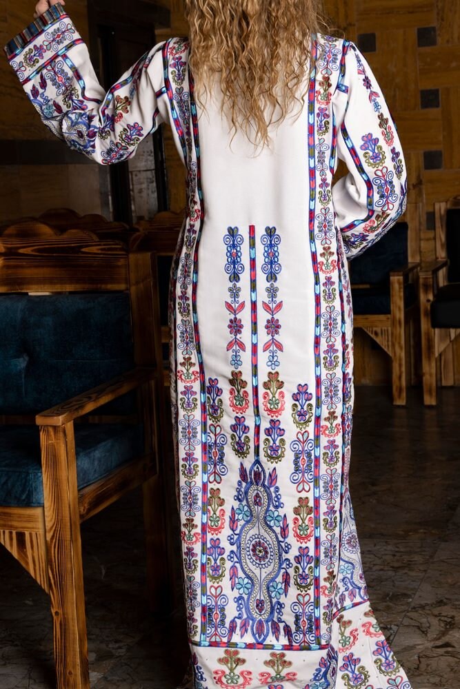 Modern Machine Made Malaka/al Malak Thobe Palestinian Thobe - Etsy