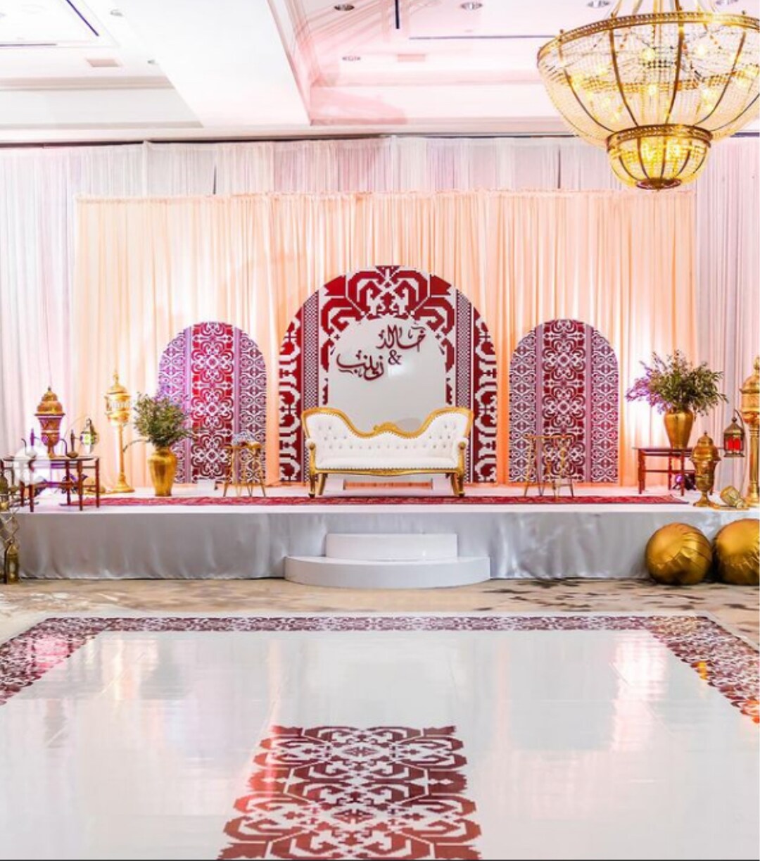 PRINTABLE Full Palestinian Henna Decoration 2 Arches Backdrops a 15x27 ...