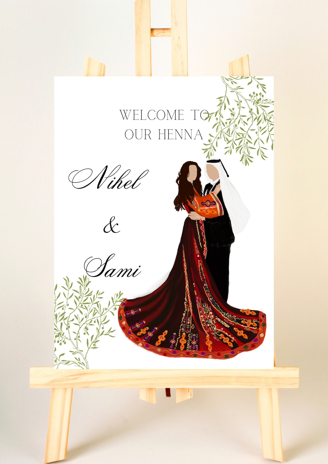 Palestinian Wedding Sign-wedding Backdrop Palestinian Henna-palestinian ...