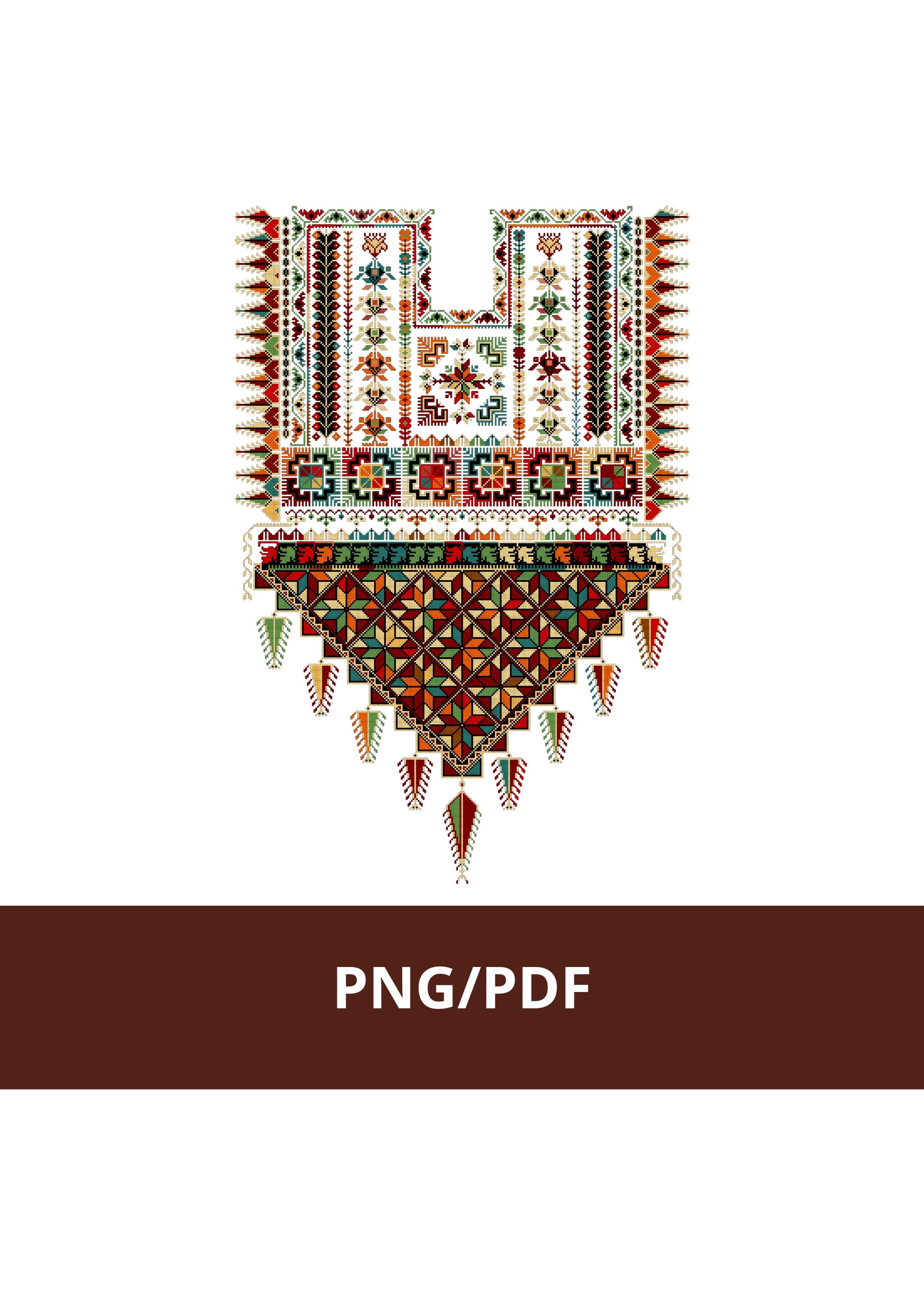 Tatreez Pattern Png/pdf-palestinian Embroidery-palestinian Henna - Etsy