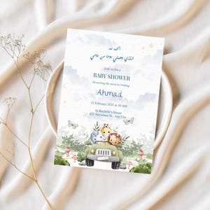Baby Shower Arabic/islamic Theme Backdrop+invitation Card-sbou3-aqiqa ...