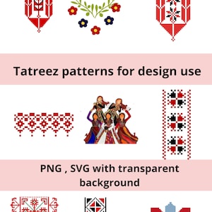 41 Tatreez Patterns SVG and PNG- Palestinian Henna-palestinian ...