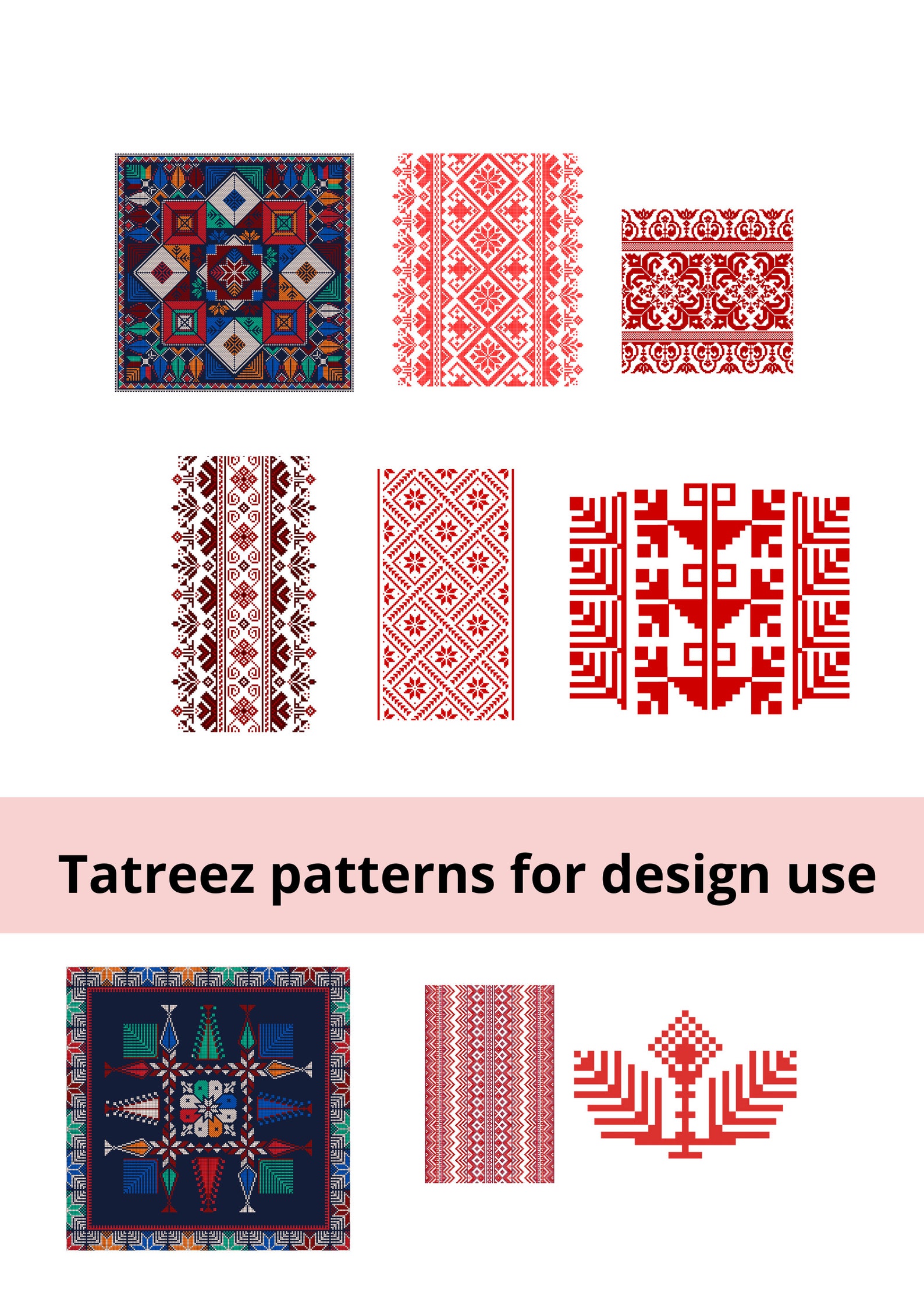 41 Tatreez Patterns SVG and PNG Palestinian Henna-palestinian ...