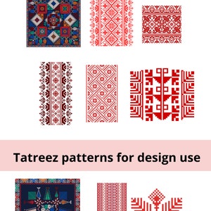 41 Tatreez Patterns SVG and PNG- Palestinian Henna-palestinian ...