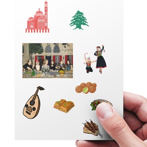 PRINTABLE Stickers White Background REMOVED Lebanon Lebanese Art-middle ...