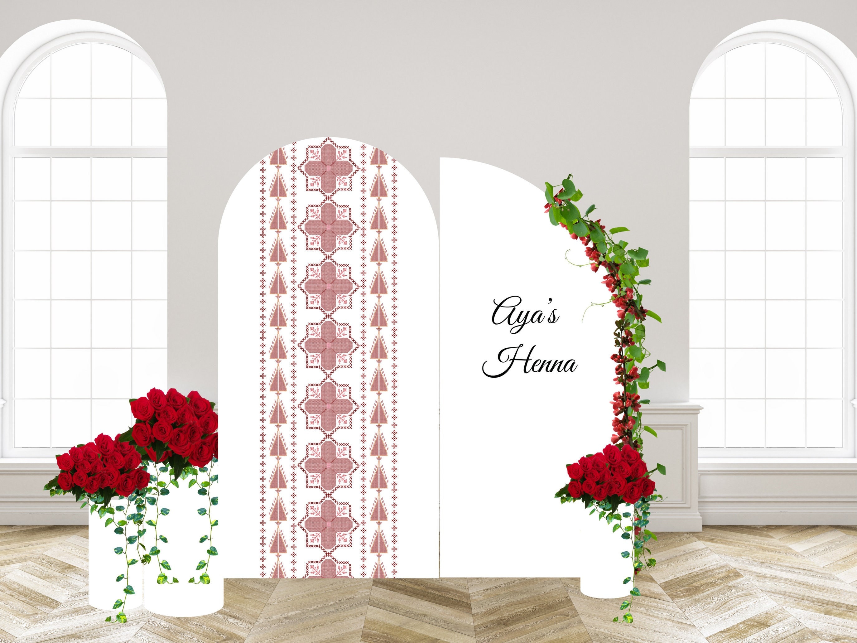 Printable Palestinian Henna Sign-printable Palestinian Henna Backdrop ...