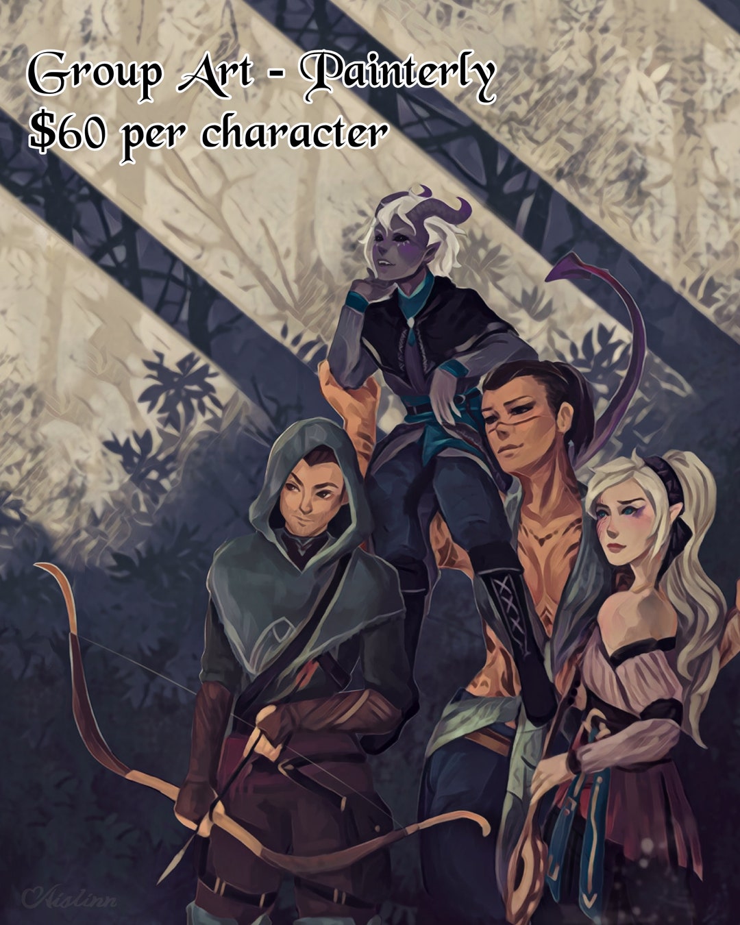 RPG Character Group Artwork - Etsy