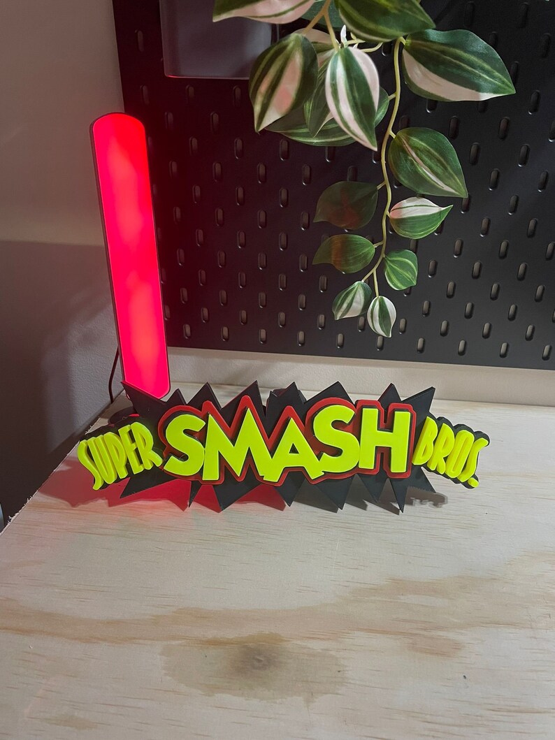 Super Smash Bros. Desk / Wall Logo - Etsy