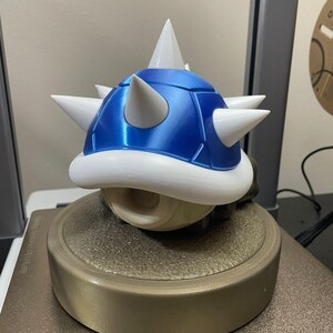 Mario Kart Blue Spike Shell With Inset Base - Etsy