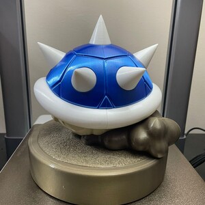 Mario Kart Blue Spike Shell With Inset Base - Etsy