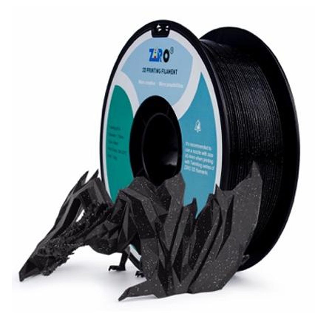 Twinkling Black PLA - Ziro 3D Printing Filament - 1.75mm, 1kg Rolls ...