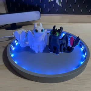 Toothless & Light Fury Desk Lamp - Etsy