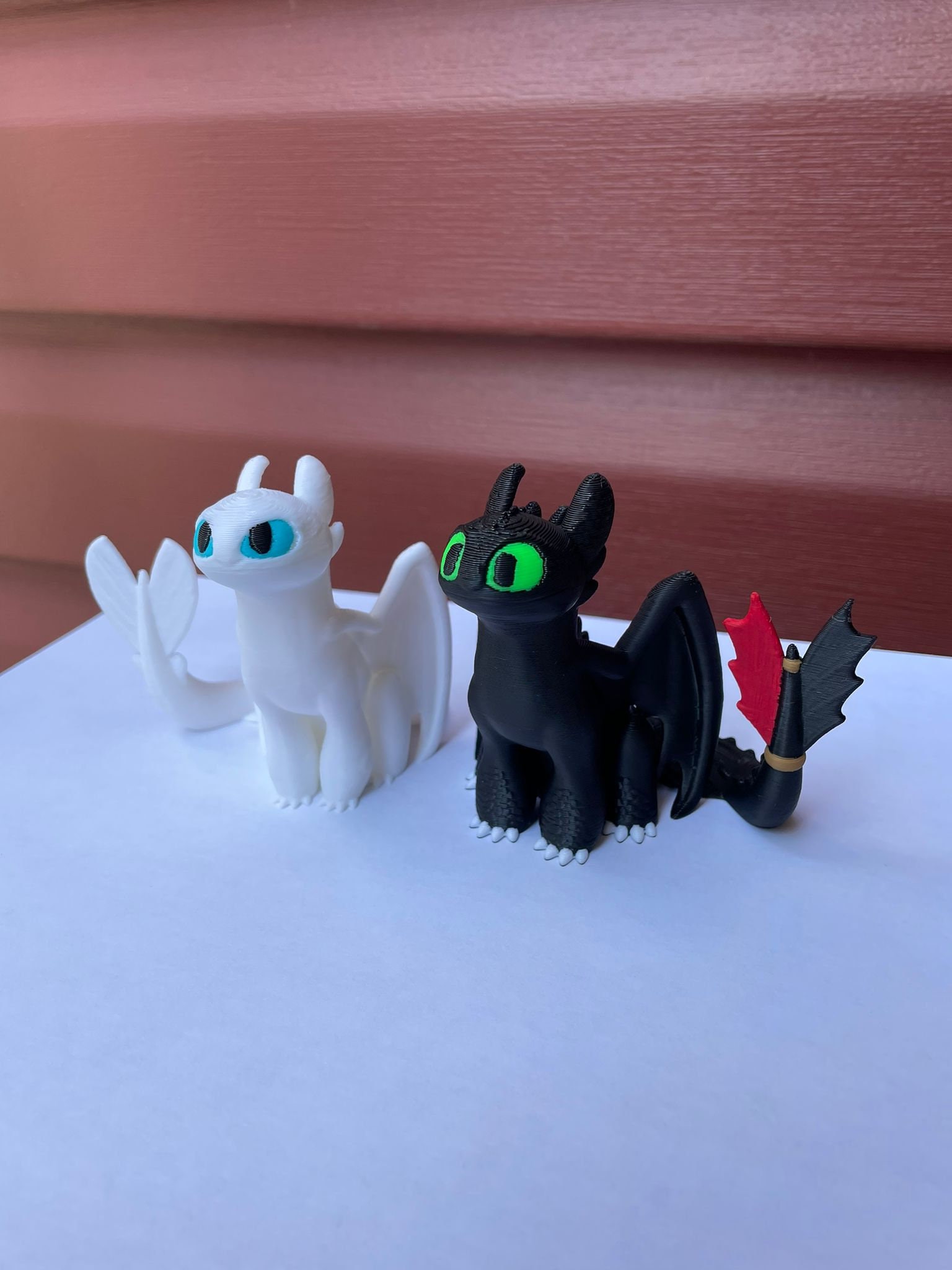 Toothless & Light Fury Desk Toys/ornaments! (reinforced Tails) - Etsy