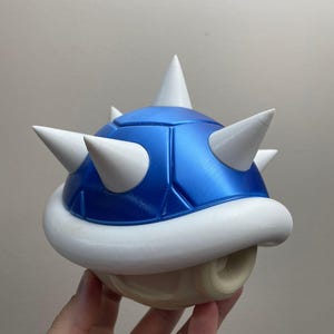 Mario Kart Blue Spike Shell With Inset Base - Etsy