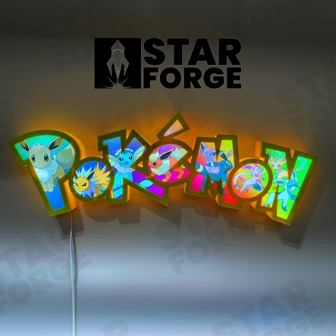Pokemon Logo Desk & Wall Lamp - Etsy
