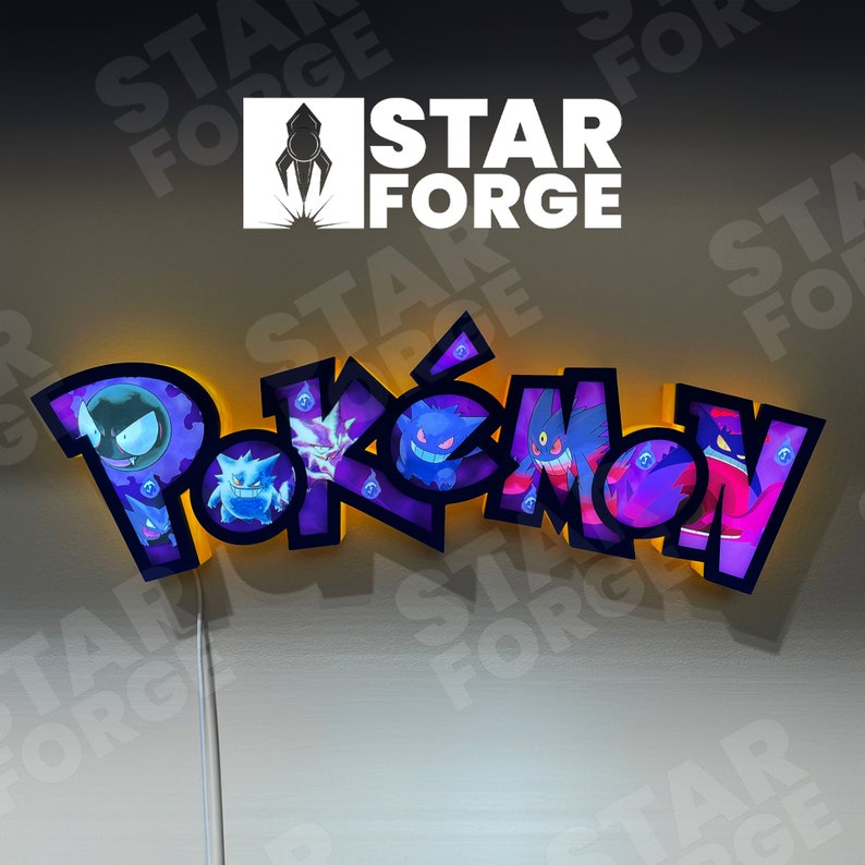 Pokemon Logo Desk & Wall Lamp - Etsy