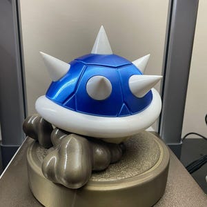 Mario Kart Blue Spike Shell With Inset Base - Etsy