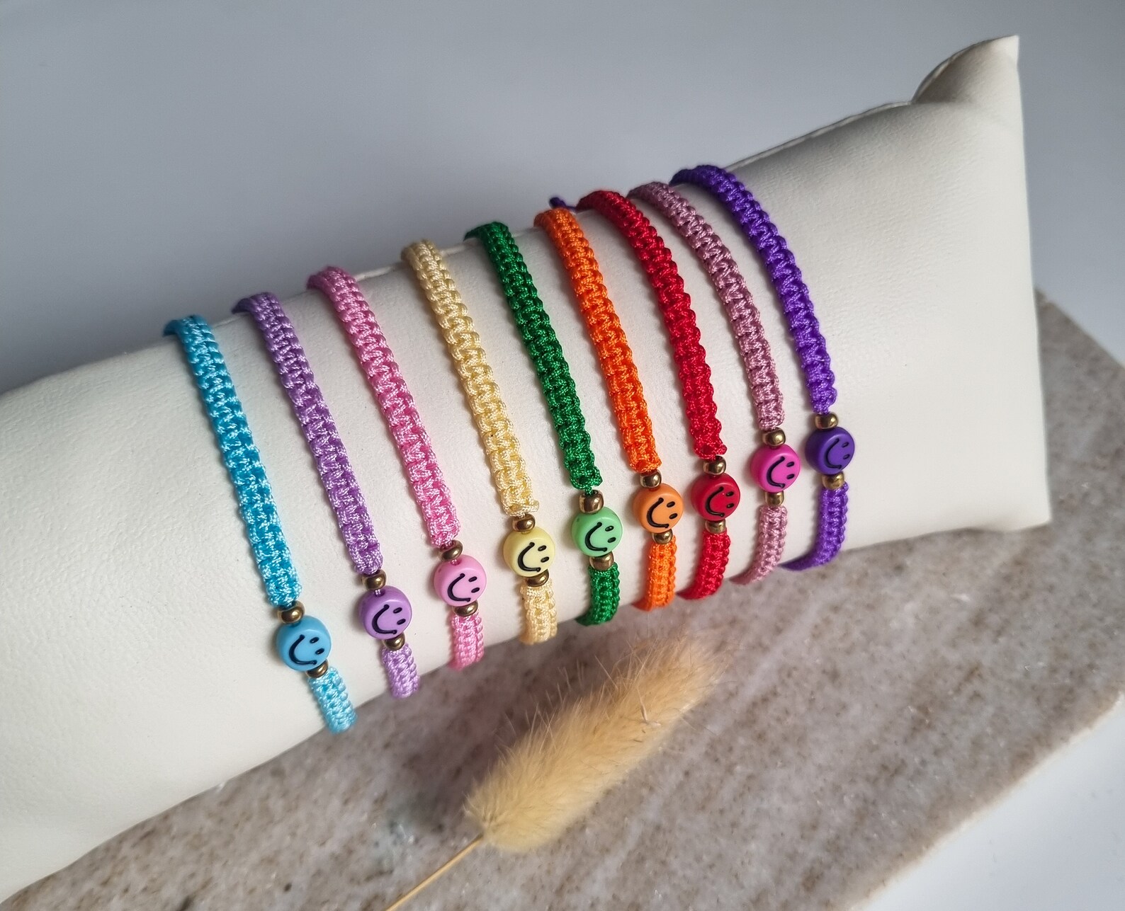 Smiley Bracelet | Color Bracelet | Nylon Macrame Cord | Smiley ...