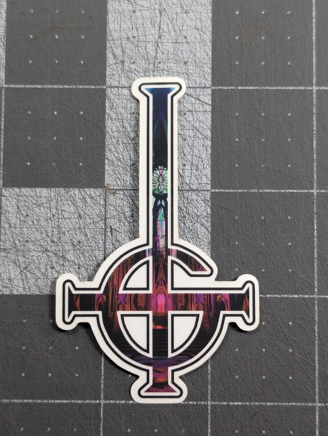 Clear Ghost Grucifix Sticker | Ghost Band Sticker | - Etsy