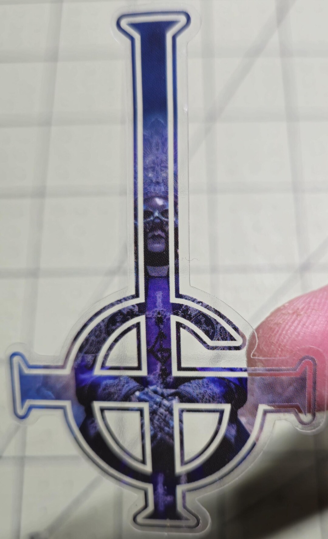 Clear Perpetua Grucifix Sticker | Ghost Band Sticker | Papa V - Etsy