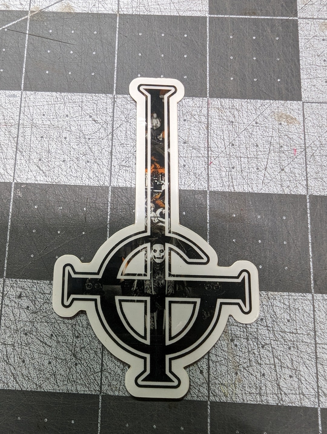 Clear Ghost Grucifix Sticker | Ghost Band Sticker | - Etsy