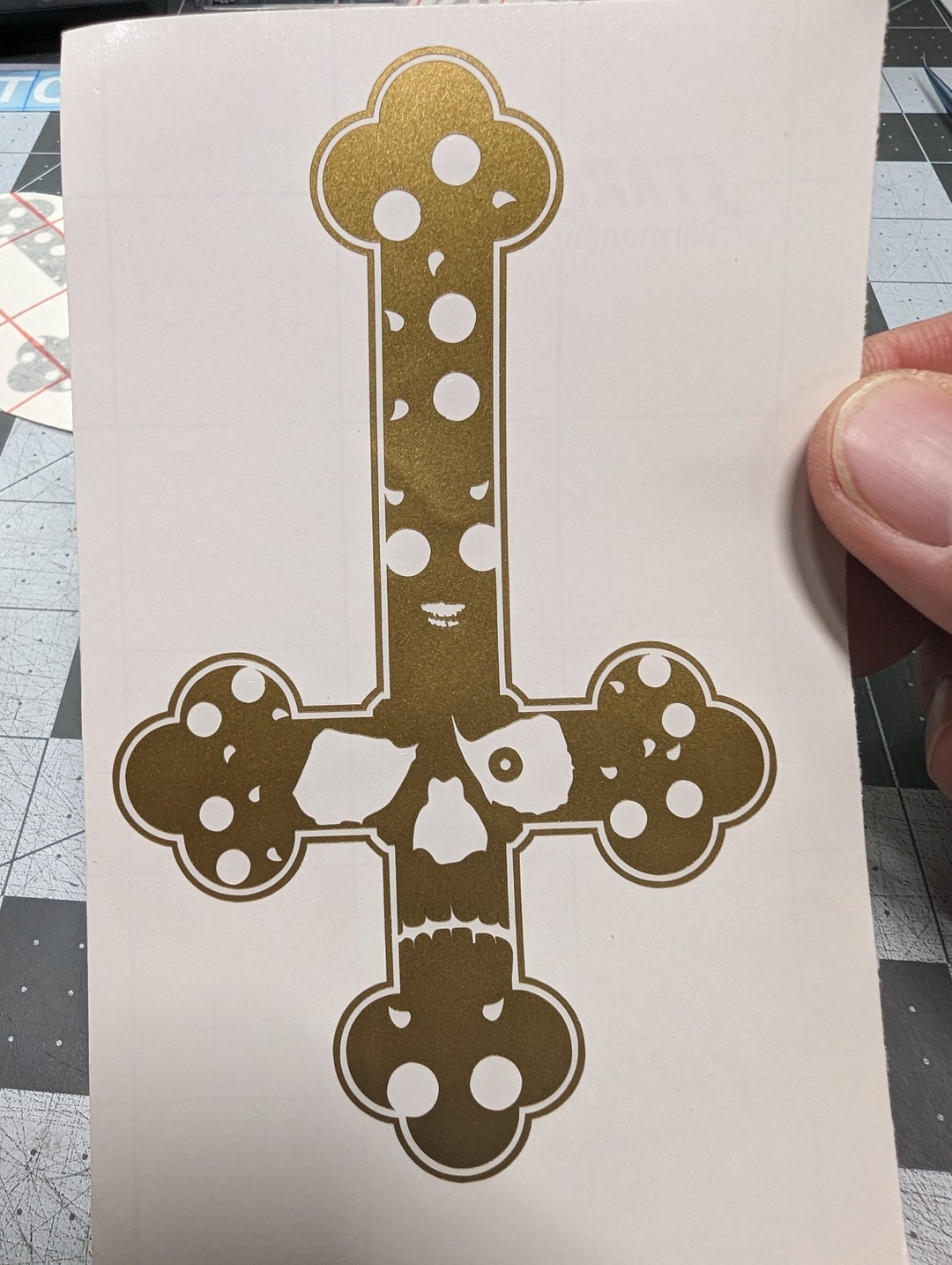 Ghost Cross Decal | Nameless Ghouls | Ghost Band | Metal - Etsy