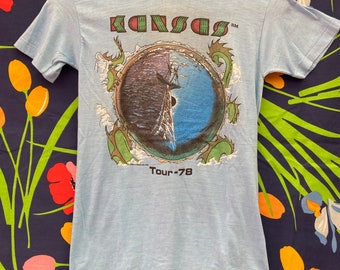 Kansas Band T Shirt Vintage - Etsy
